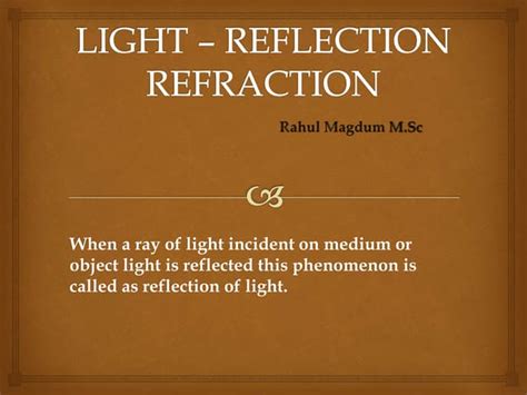 Light Reflection And Refraction Class 10 Physics Complete Pptx