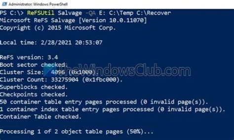 ReFS volume repair was not successful in Windows 11