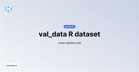 Valdata Dataset R Packages