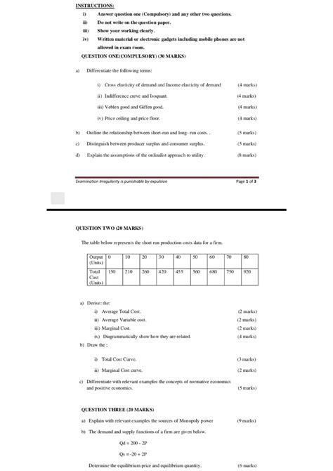 EET Bachelor Of Commerce Microeconomic Theory I Studocu
