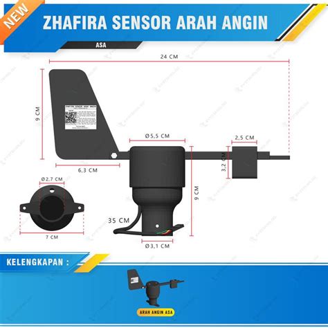 jual evoteknologi sensor arah angin wind direction support arduino