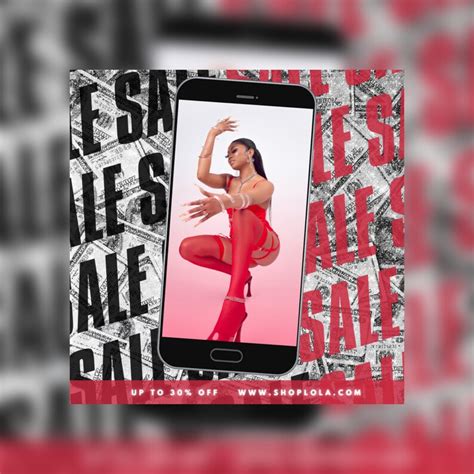 Editable Red Alert Sale Flyer DIY Fashion Boutique Social Etsy