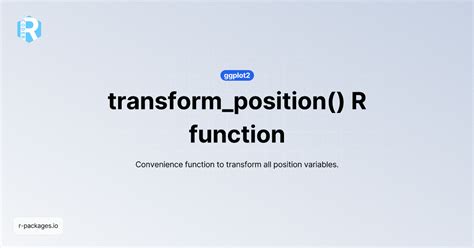 Transformposition R Function From Ggplot2 R Packages
