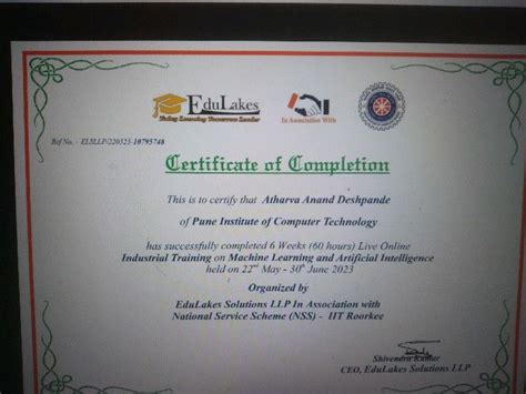 atharva deshpande1 on linkedin completed an exciting and informative