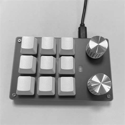 Teclado De Macros Programación Teclado Macro Usb 9 Teclas 2 Perillas Teclado Mecánico