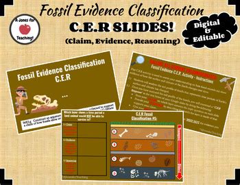 Fossil Evidence Classification C E R Interactive Slides EDITABLE S E G