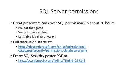 SQL Server Security 101 How did you get in here, and - ppt download