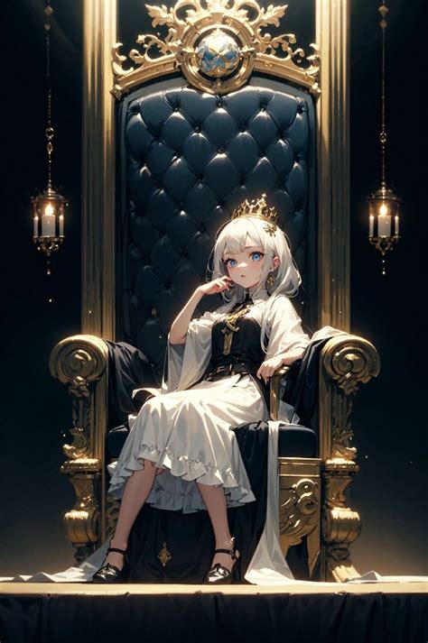 Маленькая королева Красивые аниме рисунки Фэнтэзи арт женщины Девушки из аниме