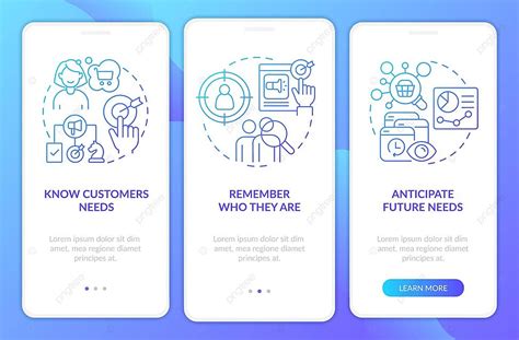 Mobile App Onboarding Screen With Blue Gradient Aimed At Researching Target Audience