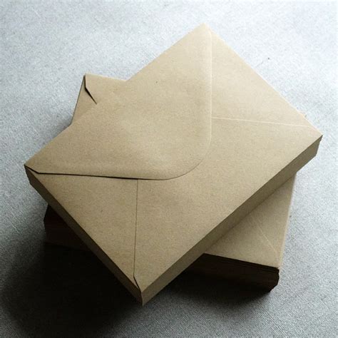 Recycled Invitation Envelopes A7 Kraft Envelopes For Wedding
