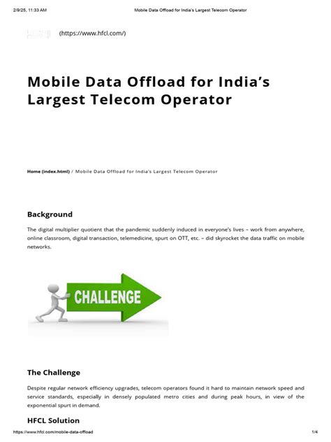Mobile Data Offload For Indias Largest Telecom Operator Pdf Wi Fi Computer Network