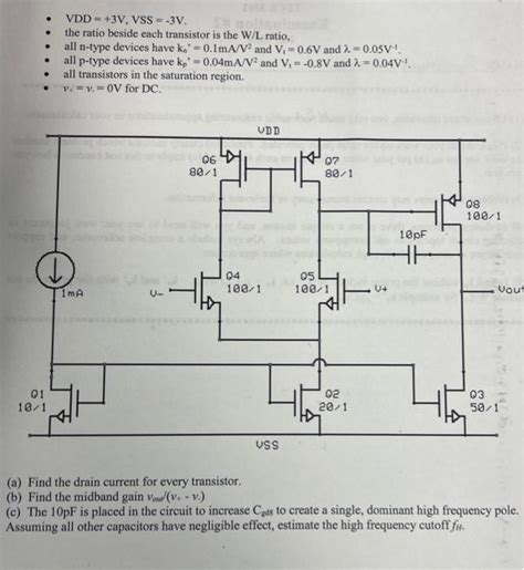 Solved VDD 3 V VSS 3 V The Ratio Beside Each Chegg Com