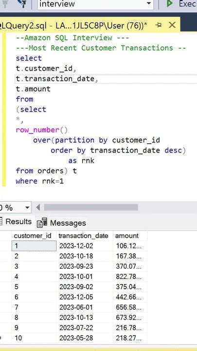 Amazon Sql Interview Question Subquery Vs Cte 2 Solutions Youtube