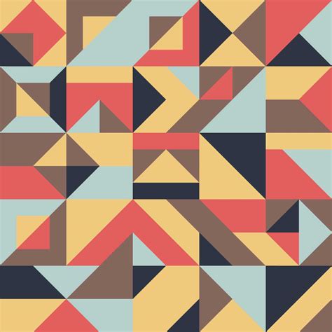 Abstract Geometric Triangles Patterns In Vector Masterbundles