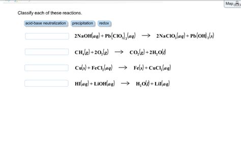 solved classify each of these reactions