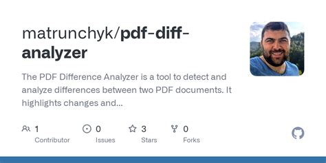 Github Matrunchyk Pdf Diff Analyzer The Pdf Difference Analyzer Is A Tool To Detect And