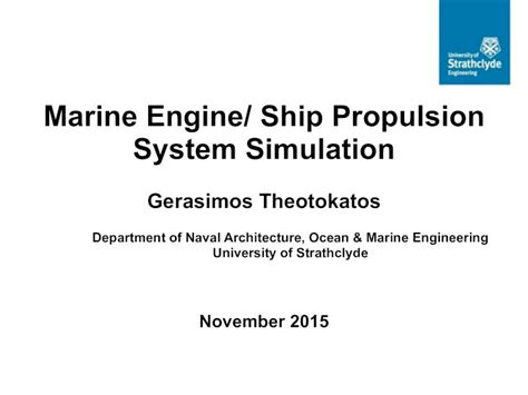Pdf Marine Engine Ship Propulsion System Simulationengine Parameters 0 D Simulation Of A