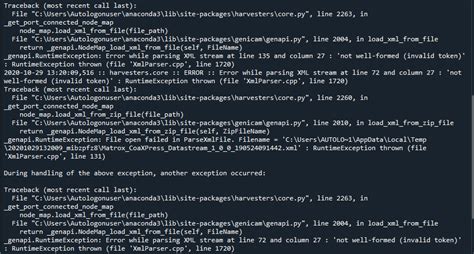 xml parser error · issue 207 · genicam harvesters · github