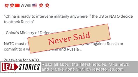 fact check china s defense ministry did not warn of military
