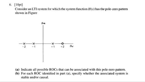 Solved 10pt Consider An Lti System For Which The System