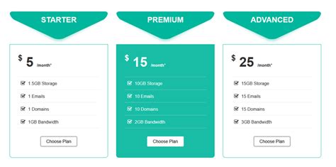 Pricing Responsive Css3 Pricing Table By Mgscoder Codecanyon