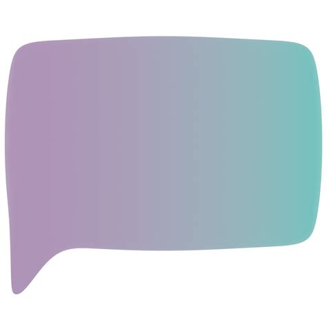 Speech Bubble With Gradient Color 3d Illustration 10794665 Png