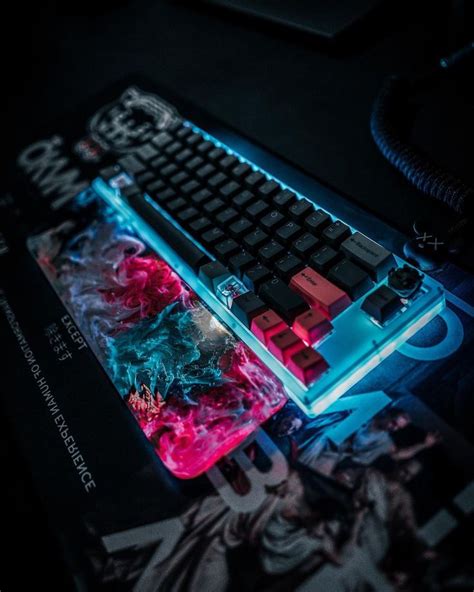 Cool Gadget Keyboard And Mouse With Glowing Colors