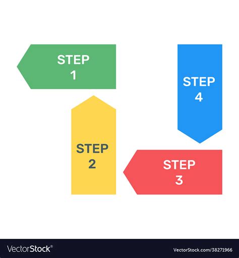 Step Arrows Infographic Royalty Free Vector Image