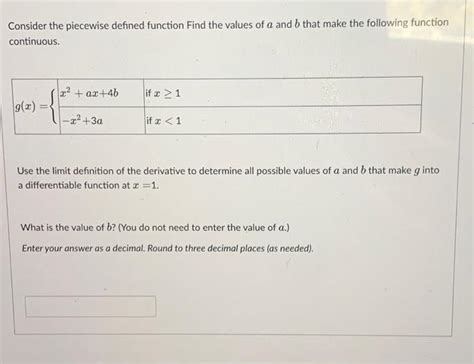 Solved Consider The Piecewise Defined Function Find The Chegg