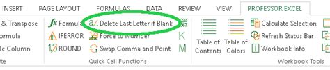 Space Character Remove Last Letter In Excel If It Is Blank