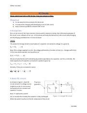 Lab RC Circuit V Pdf PHYS Fall Fall RC Circuits Please Submit Your Lab In