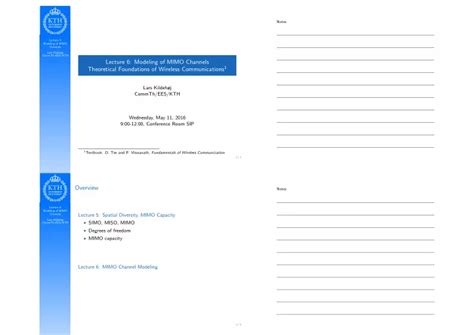 Ppt Lecture Modeling Of Mimo Channels Theoretical Foundations Of Powerpoint Presentation
