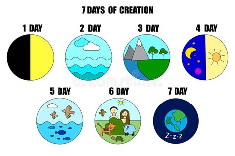 Bible Creation Seven Stock Illustrations 8 Bible Creation Seven Stock