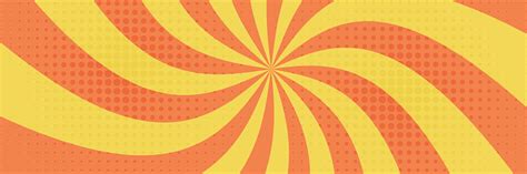 하프 톤 패턴 배경의 주황색 태양 광선 질감이 있는 배경 배너 만화책 액션 폭발 벡터 일러스트 레이 션 노랑에 대한 스톡 벡터