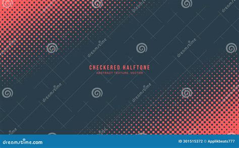 Checkers Halftone Pattern Vector Angled Border Red Dark Blue Abstract