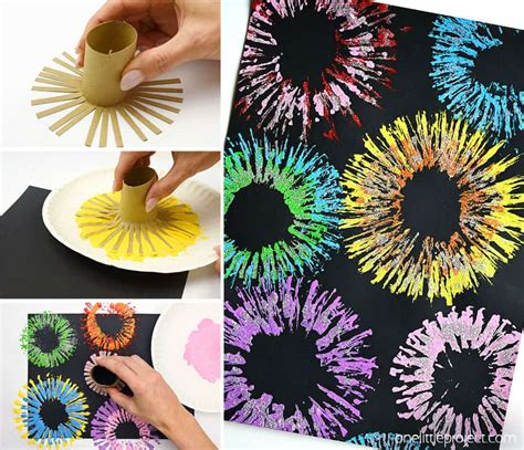 Toilet Roll Firework Art At Sybil Campbell Blog