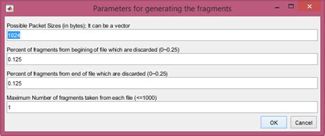 Parameters For Generating The Fragments Download Scientific Diagram