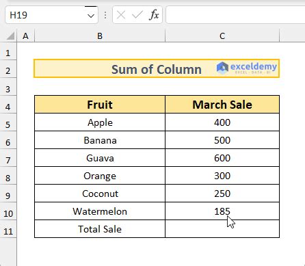 How To Sum A Range Of Cells In A Row Using Excel Vba Methods