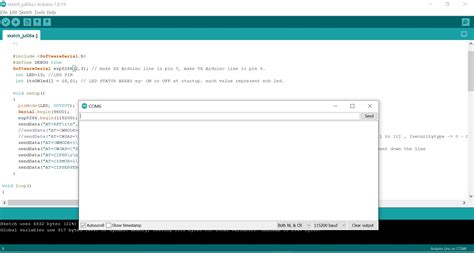 at commands are not displaying in the serial monitor programming