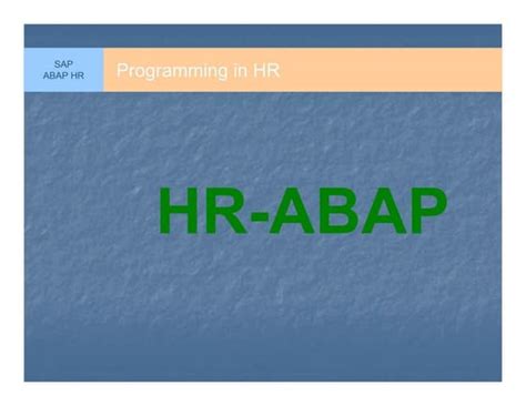 Sap Hr Modülü Pptx