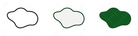Liquid Abstract Shape Set Blob In Minimal Geometric Form Collection Curvy Wavy Elements For