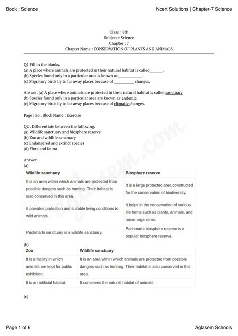 Ncert Solutions 2025 Class 8 Science Chapter 5 Conservation Of Plants