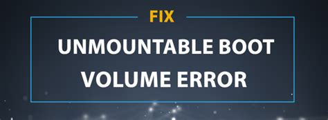 Windows Fix Unmountable Boot Volume Error MUST READ Oct GMDrives