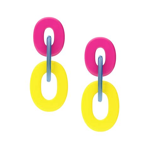 Josée Earrings Rose And Lime — Atelier Louiza