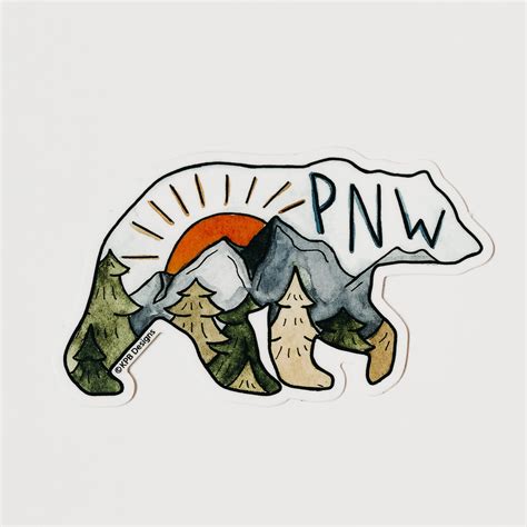 Pnw Bear Sticker Graphic Design Fun Graphic Design Services How To
