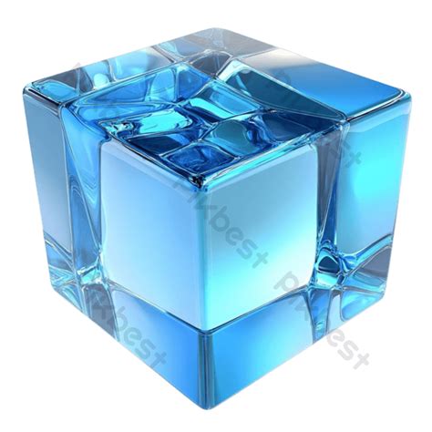 Blue Abstract Geometric Cube Png Images Png Free Download Pikbest