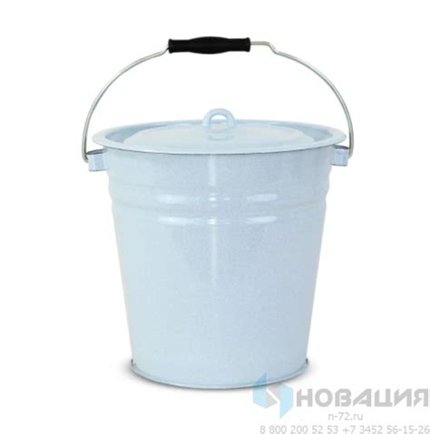Ведро эмалированное с крышкой (12 л): купить для школ и ДОУ с доставкой ...