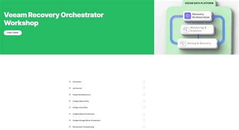 training materials to get started with veeam recovery orchestrator