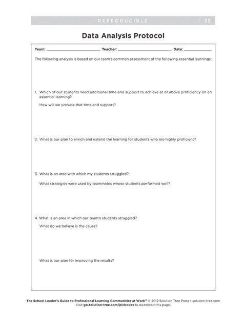 Data Analysis Protocol Template Best Templates