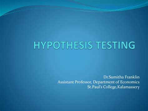 Hypothesis Testing 1 Pptx